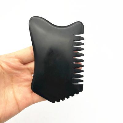 중국 검은 얼굴 마사저 비안 스톤 구아 샤 스크래핑 마사지 도구 천연 자이드 스톤 사용자 지정 로고 신체 마사저 판매용