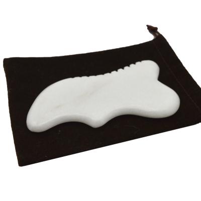 Κίνα Προσαρμοσμένο Gua Sha Stone Board Μασάζ Guasha Scarping Μασάζ σώματος Λευκό Jade Scarping Πρόσωπο και εργαλεία σώματος προς πώληση
