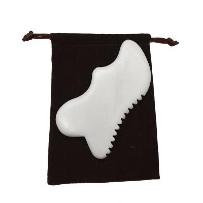 Κίνα Προσαρμοσμένο Gua Sha Stone Board Μασάζ Guasha Scarping Μασάζ σώματος Λευκό Jade Scarping Πρόσωπο και εργαλεία σώματος προς πώληση
