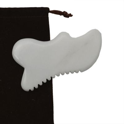 Κίνα Προσαρμοσμένο Gua Sha Stone Board Μασάζ Guasha Scarping Μασάζ σώματος Λευκό Jade Scarping Πρόσωπο και εργαλεία σώματος προς πώληση