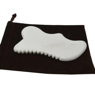 Κίνα Προσαρμοσμένο Gua Sha Stone Board Μασάζ Guasha Scarping Μασάζ σώματος Λευκό Jade Scarping Πρόσωπο και εργαλεία σώματος προς πώληση