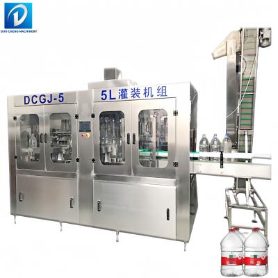 China Automatic 19L/5Gallon Plastic Bottle Water Filling Machine Includes Pump PLC Core for Beverage Pure Water Making for sale