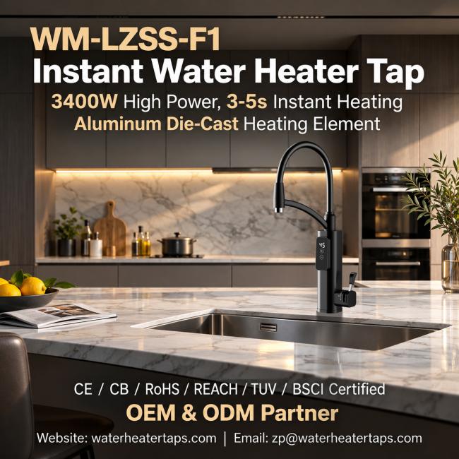 LED Temperature Display Electric Heating Faucet product view