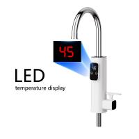 Quality Deck Mounted Instant Electric Hot Water Faucet With LED Digital Temperature Display For Kitchen for sale