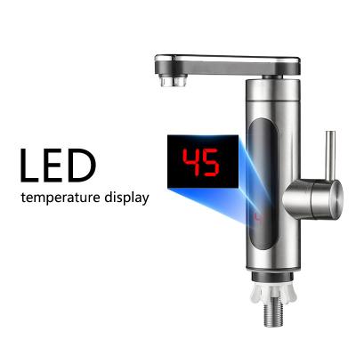 Chine 3s chauffage rapide 304 acier inoxydable électrique robinet à eau chaude salle de bain avec écran LED à vendre
