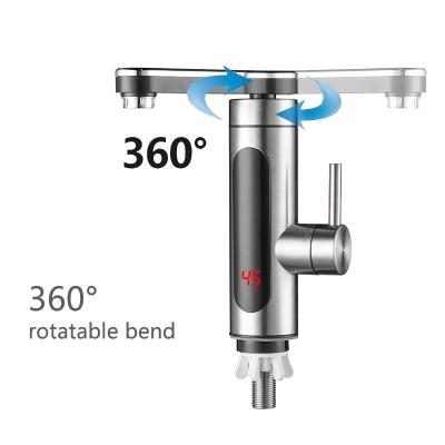 Chine 3s chauffage rapide 304 acier inoxydable électrique robinet à eau chaude salle de bain avec écran LED à vendre