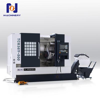 Cina TCK56Y Alta precisione del metallo Cnc Torno macchina Potenza torretta letto inclinato CNC torno macchina in vendita