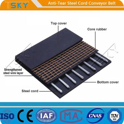 Cina Nastro trasportatore resistente del cavo dello Anti-strappo dello strappo d'acciaio del nastro trasportatore in vendita