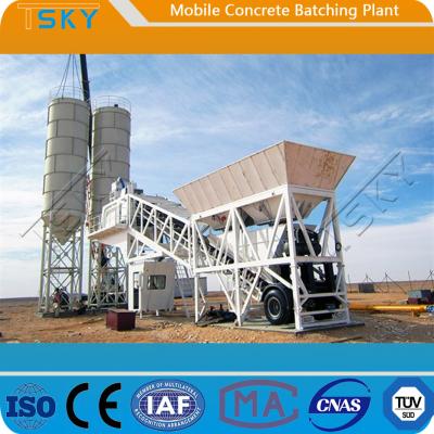 China ISO HZS100 100m³/H Portable Concrete Batch Plant for sale