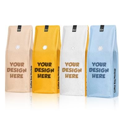 China ODM Factory Wholesale Good Quality Ziplock for Food Packaging Beans with Valve Custom Stand up Pouches Packaging Bags Coffee Bag for sale