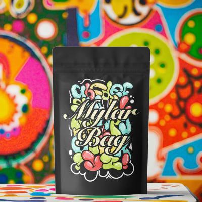 China Flash Deal Custom Printed Mylar Bags Irregular Shape Smell Proof PE Plastic Zipper Bag Holographic Die Cut Mylar Bags for sale