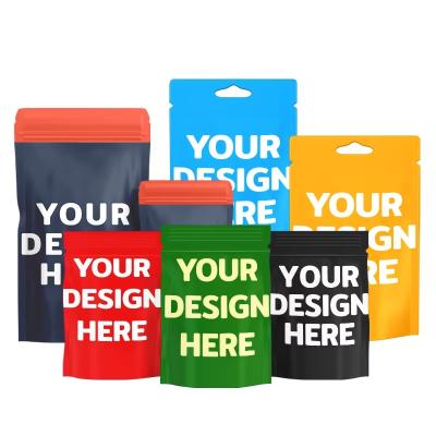 China Custom Design UV 3.5g/7g/1oz/1lb Exit Edibles Clear Window Mylar Bags for sale