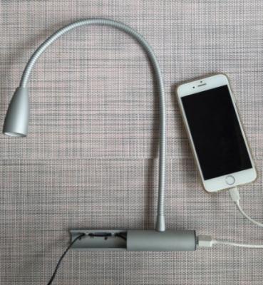 China Touch-Switch LED-Bettkopf-Leselampe mit USB 5V-Ausgangsladeanschluss 12V zu verkaufen