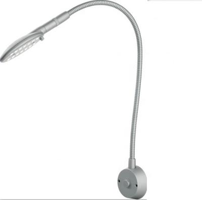 China Silberne Wandmontage Touch Switch Flexible Gänsehals Schlange LED-Leselicht zu verkaufen