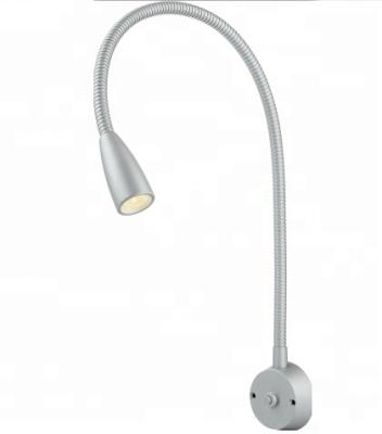 Cina Camera da letto dell'hotel montata a muro 1W luce di lettura a LED con testa di letto flessibile. in vendita