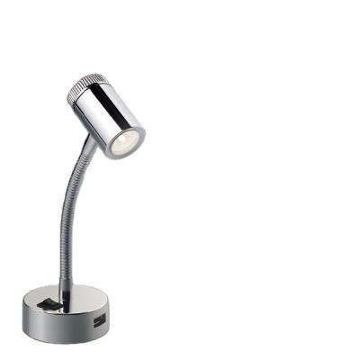 Cina 12V Flessibile Arm Reading Light con presa di ricarica USB per attenuazione del riflettore 3W 85lm/w in vendita