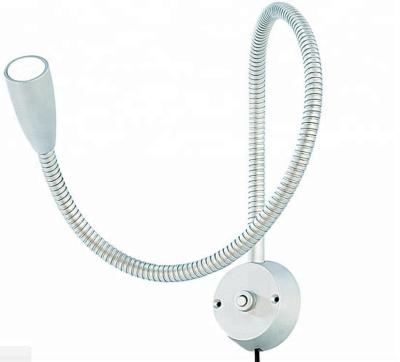 China Sala de leitura Hotel Lâmpada de leitura ao lado da cama com pescoço de galinha flexível e controle de interruptor à venda