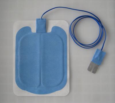 China reusable ESU plate,Bipolar reusable patient plate ,adult grounding pad with 1m length wire for sale