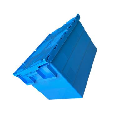 Cina HDPE 600x400 accatastabile che imballa la plastica riciclabile blu della scatola logistica industriale in vendita