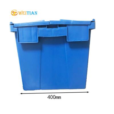 Cina L'HDPE logistico di plastica 60L della scatola ISO9001 ha attaccato i contenitori di distribuzione del coperchio in vendita