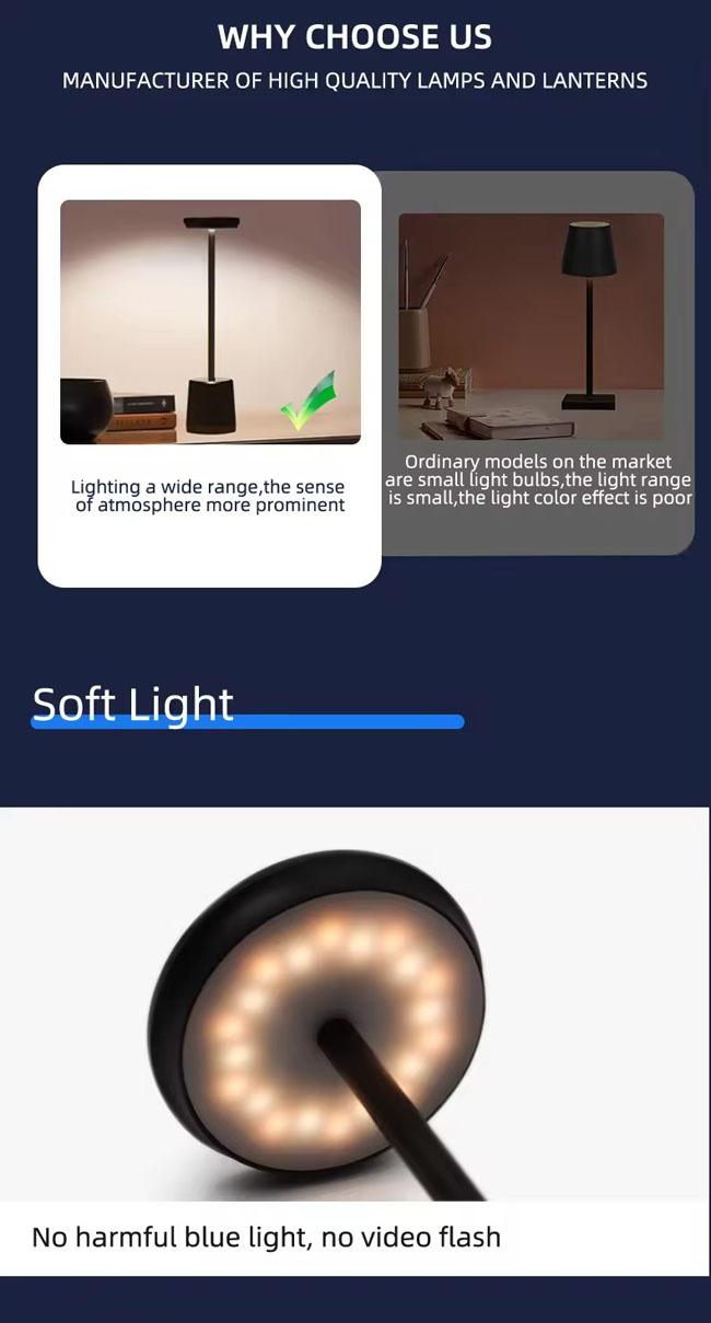 Adjustable LED table lamp showing sleek design