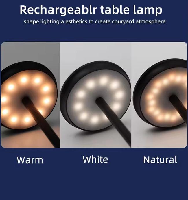 LED table lamp with touch control interface