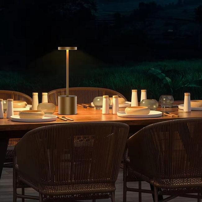 Modern LED lamp in home office setting