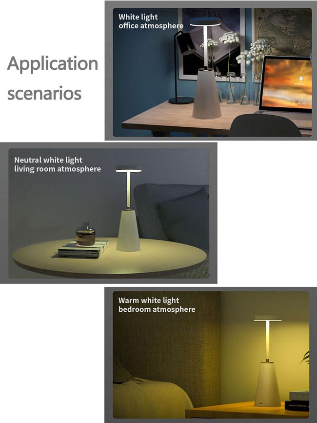 LED table lamp in home setting