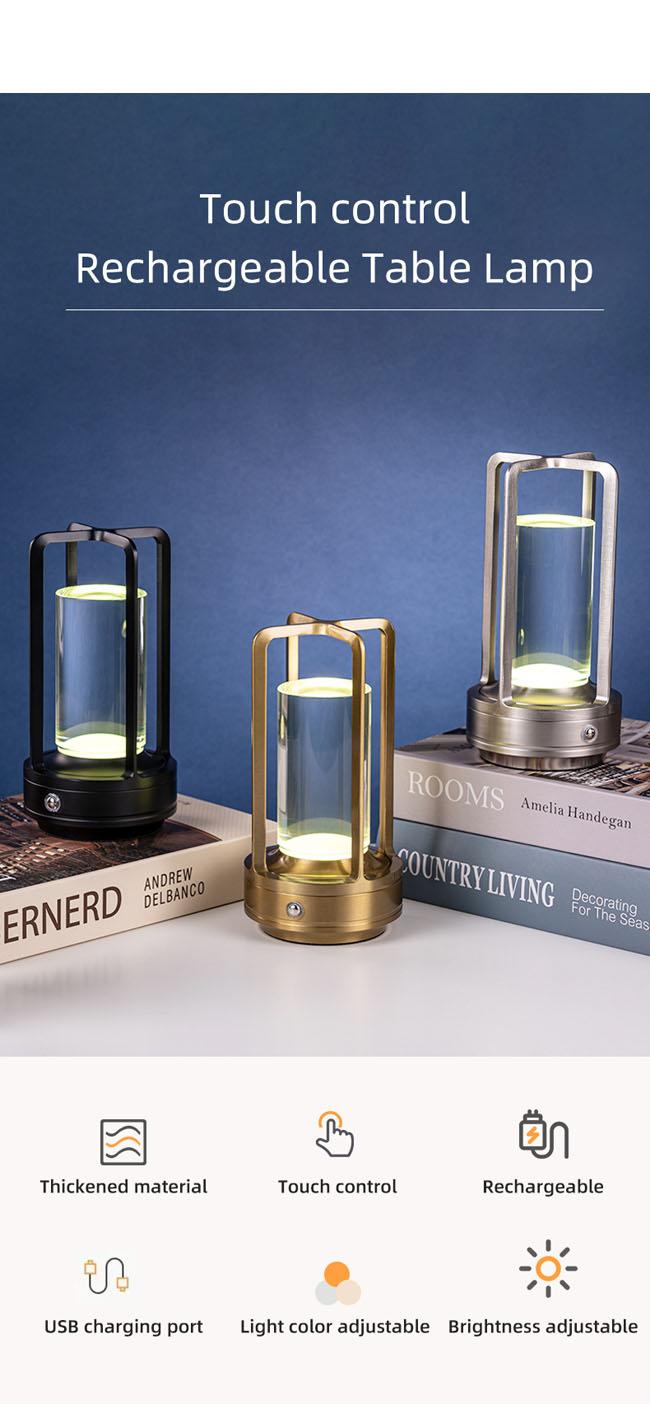 Retro LED desk lamp in black finish