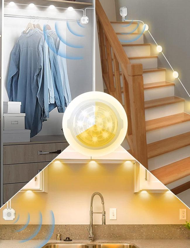 Motion sensor light in staircase application