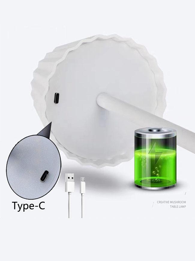 Close-up of LED table lamp touch controls