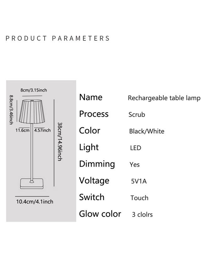 LED table lamp in bedroom setting