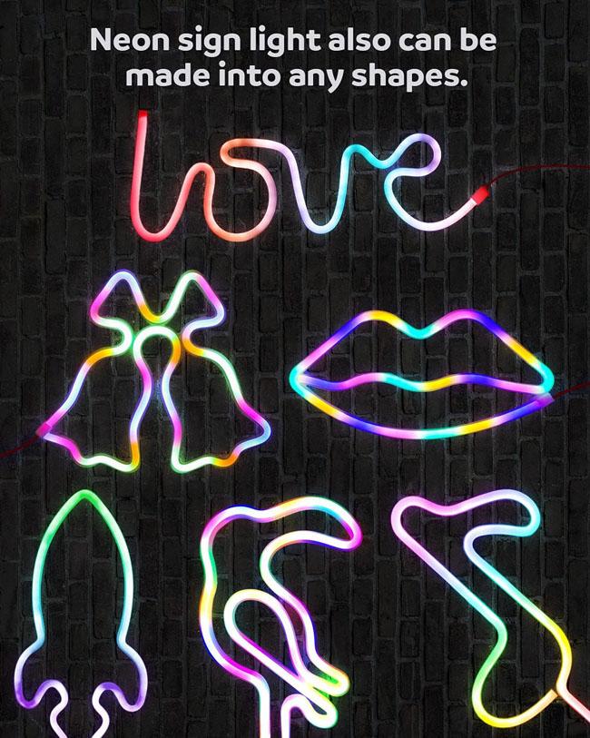 LED neon light in commercial signage application