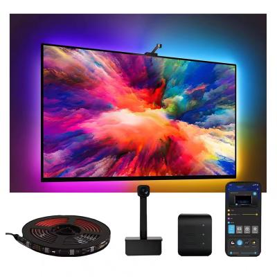 中国 65-75 inches Alexa Google Home Ambient Smart App Wifi Immersion TV Backlights with Camera RGBIC 販売のため