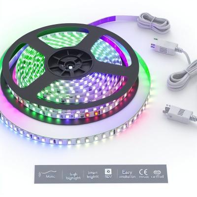 China Flexible RGB LED Ribbon Lights DC12V Ribbon LED Light Strip With Smart Music Sync for sale