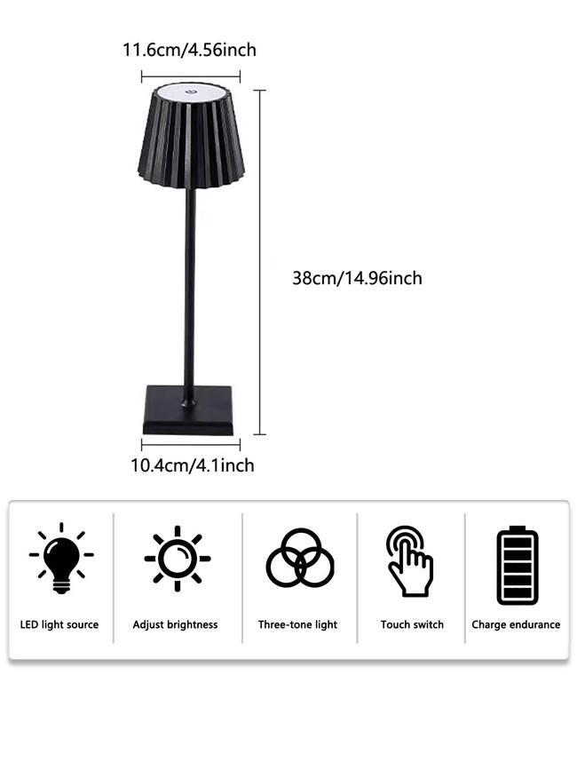 LED table lamp showing modern design and lighting effect