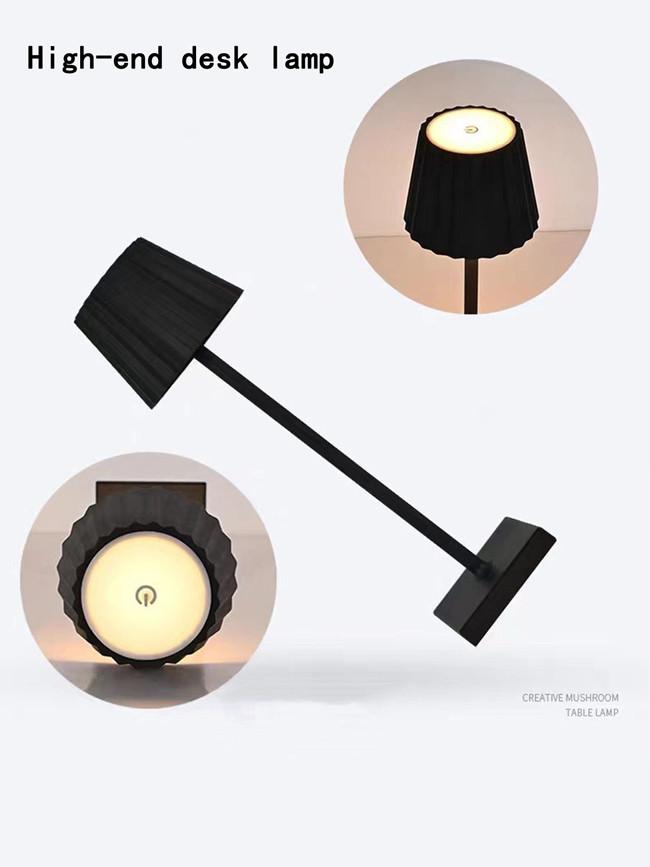 Close-up of LED table lamp touch controls