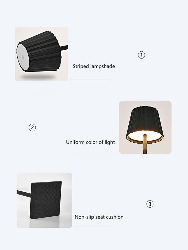 LED table lamp in different color temperature settings