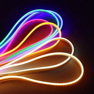 China Addressable Rgb LED Neon Light 12v 8 * 16led Silicone Flexible Cuttable Rgbic LED Strip for sale
