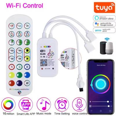 China 24Key Tuya WIFI LED Strip Controller Smart Alexa Google Home Remote Control for sale