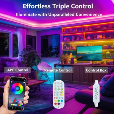 China Dc 5v Bluetooth App Rgb Led Controller With Brightness Adjustment And Microphone for sale