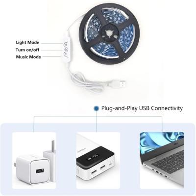 China Dc 5v Bluetooth App Rgb Led Controller With Brightness Adjustment And Microphone for sale