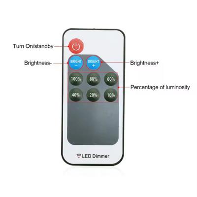 China Single Color Rf Led Controller With Remote 9 Key Including Cr2025 Battery for sale