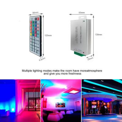 China 44 Key Rf Rgb Controller 12v-24v 12a Adjustable Brightness Aluminum Case Dimmer for sale