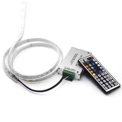 China 44 Key Rf Rgb Controller 12v-24v 12a Adjustable Brightness Aluminum Case Dimmer for sale