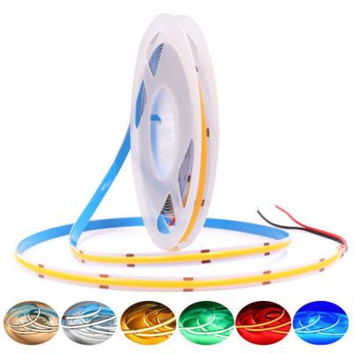 China High Brightness COB LED Light Strip 12V 24V Single Color 480leds/M Chip On Board LED Strip for sale