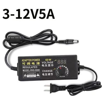China 3-12v 2a Adjustable Power Adapter With Customized Dc Cable For Led Lighting for sale