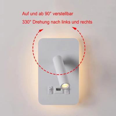 China White Dual Switch Embedded Wall Light 110V-240V Hardwired Wall Sconce With Switch for sale