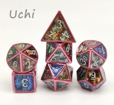 Cina I dadi Polyhedral di RPG del metallo di 7 pezzi hanno messo antiusura per gioco da tavolo in vendita