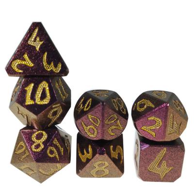 Cina Metal Polyhedral Dice Set Gaming Dice Manual Light Weight Luxury in vendita